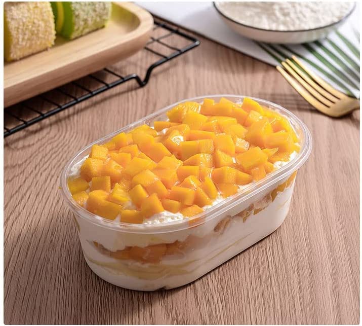 OVAL DESSERT CONTAINER / TIRAMISU BOX – Dispozable
