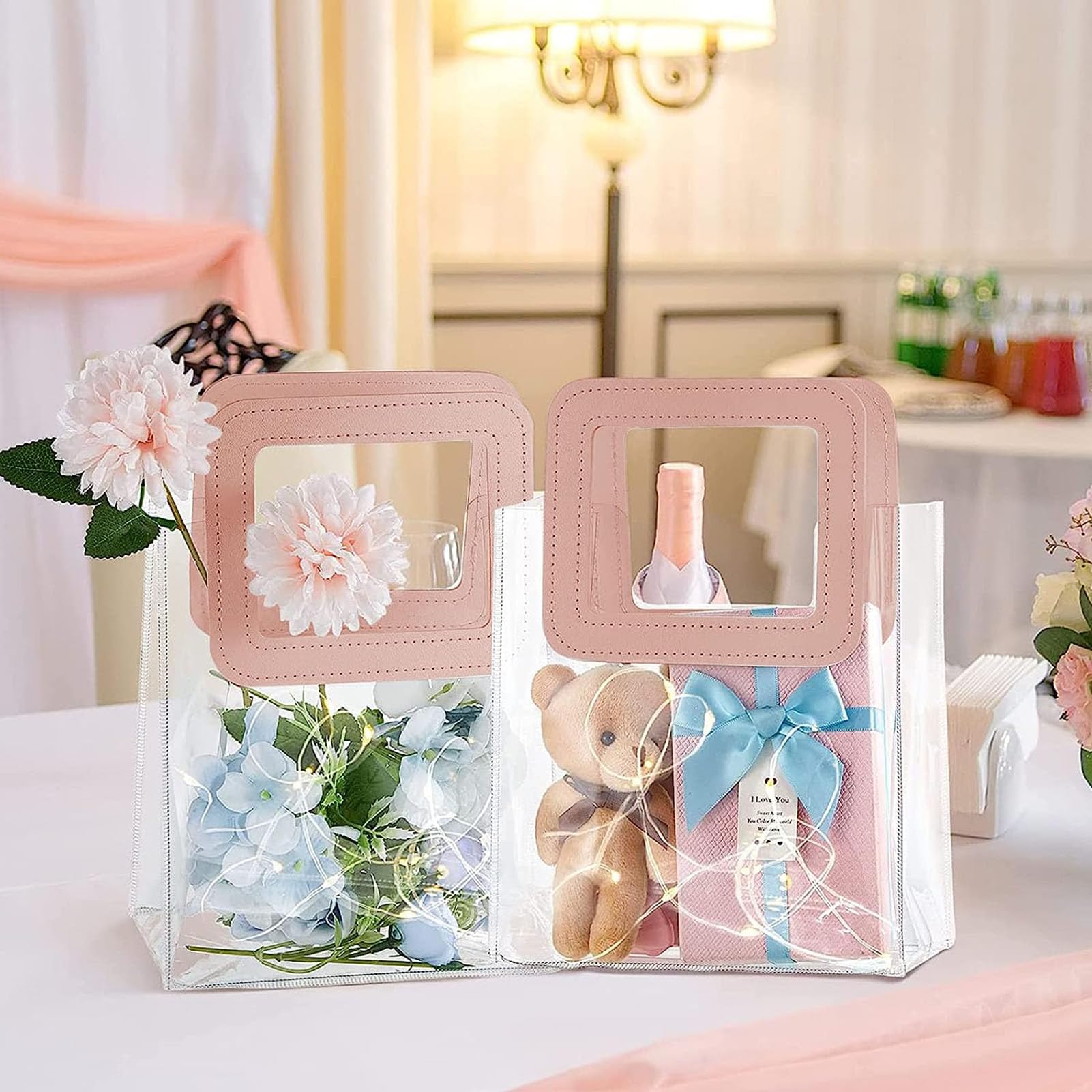 CLEAR GIFT BAG WITH HANDLE – Dispozable